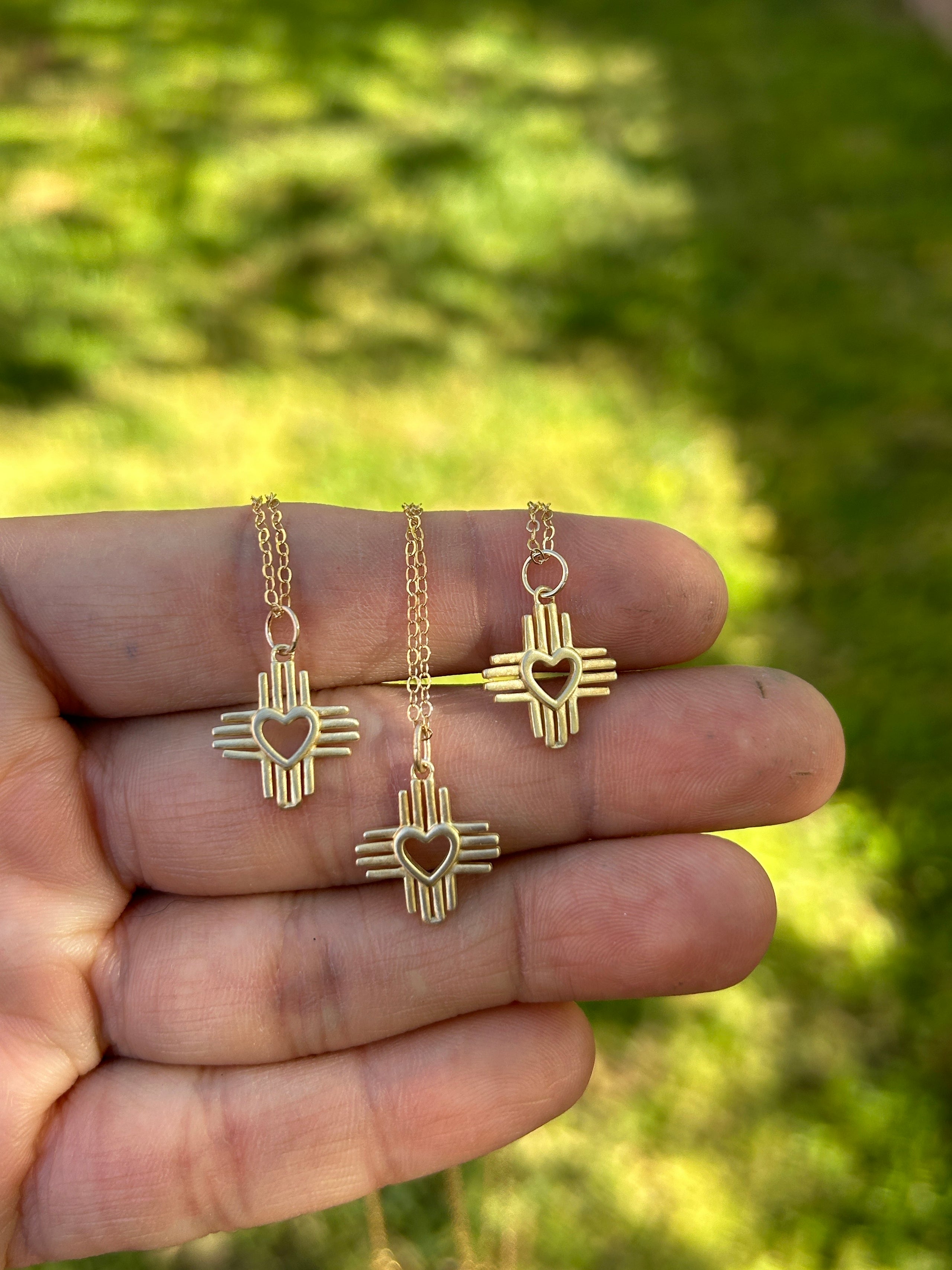 bronze zia heart | Anka Jewelry Designs