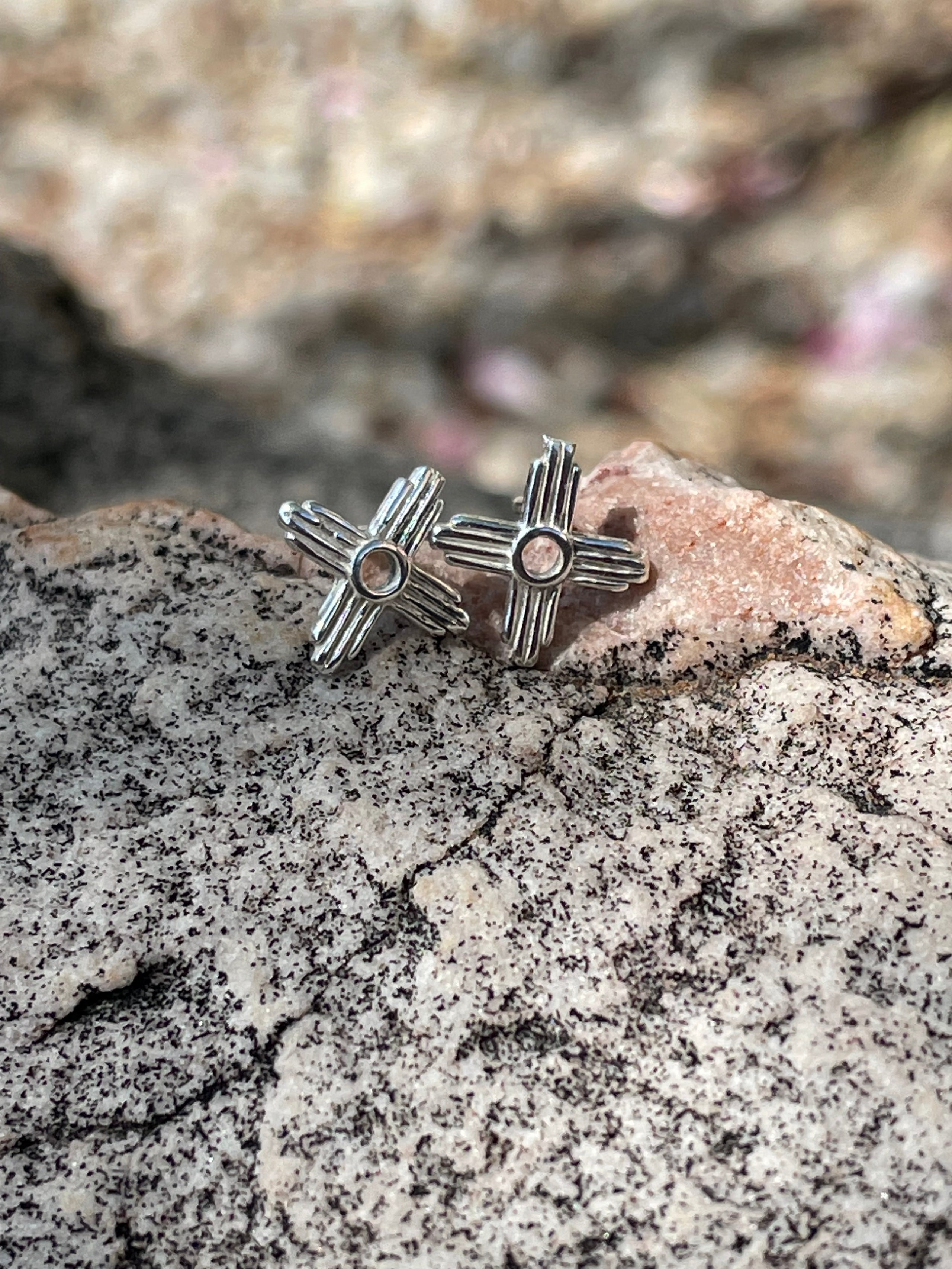 Plain dainty zia studs | Anka Jewelry Designs