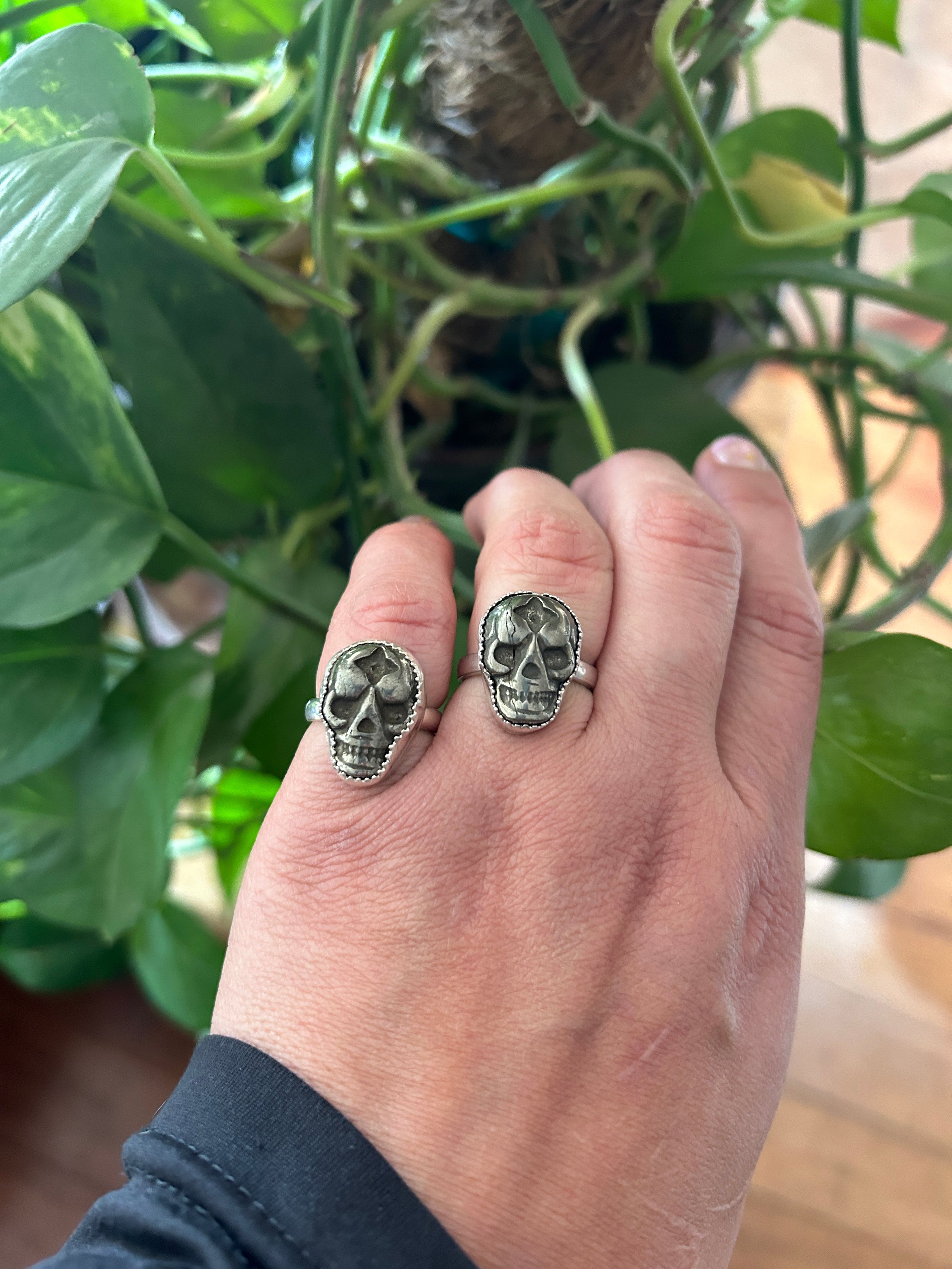 Pyrite skull ring | Anka Jewelry Designs